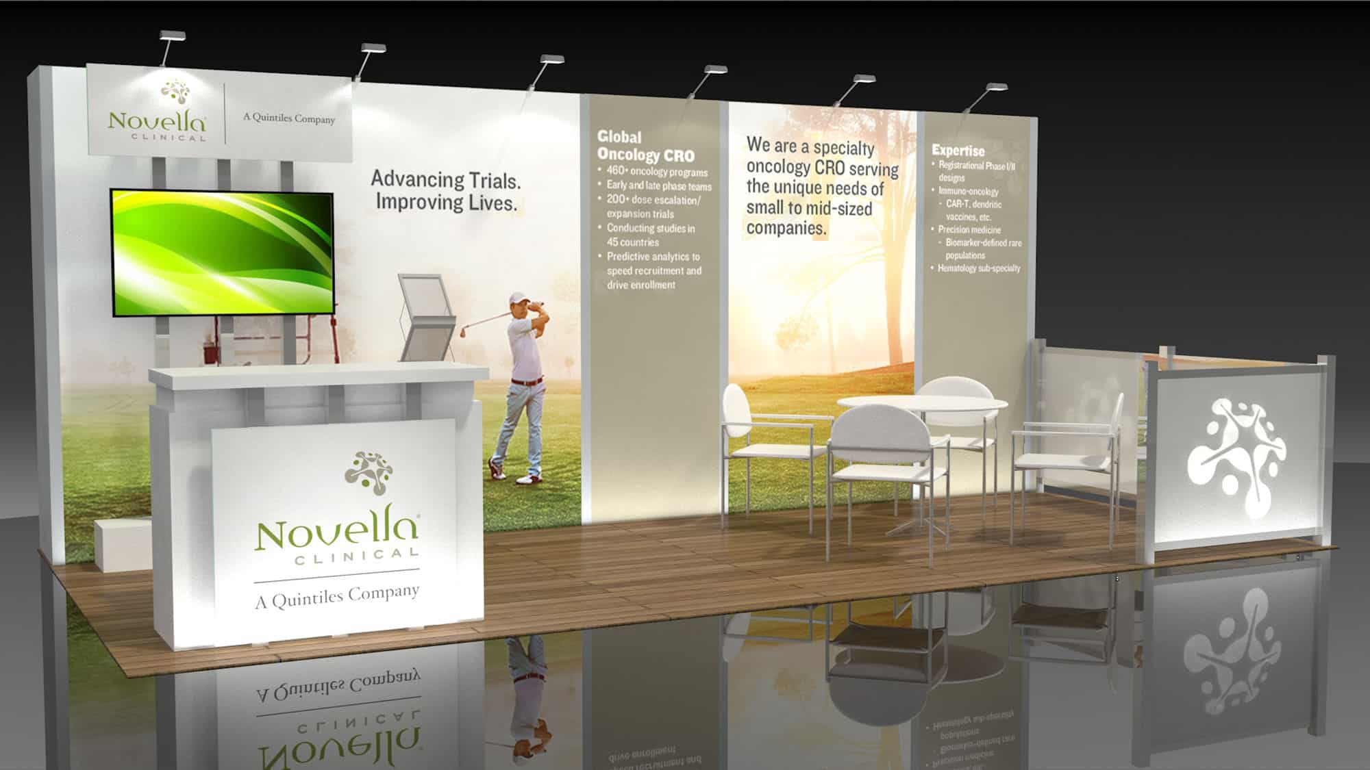 10x20 Trade Show Booth Design - TrueBlue Exhibits
